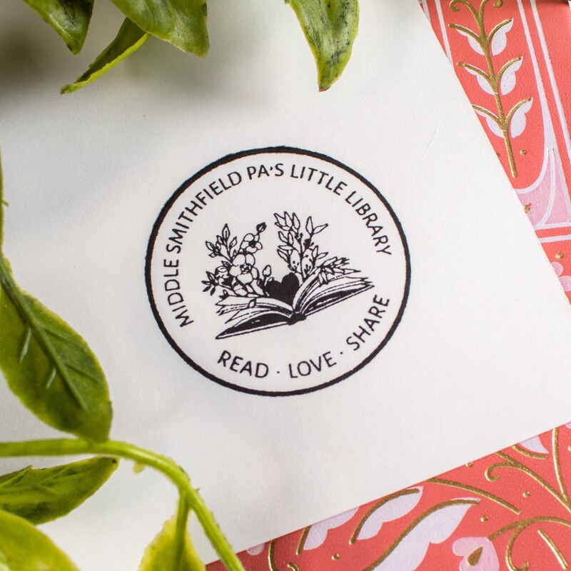 Library Stamp - Etsy