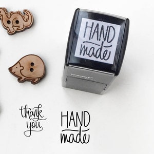 Self Inking Mini Stamp Handmade, Thank You - Etsy