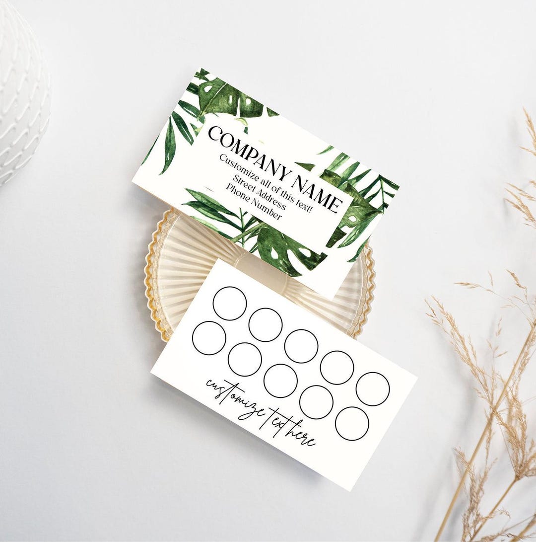 Personalized Plant Loyalty Card Design DIGITAL FILE - Printable PDF ...