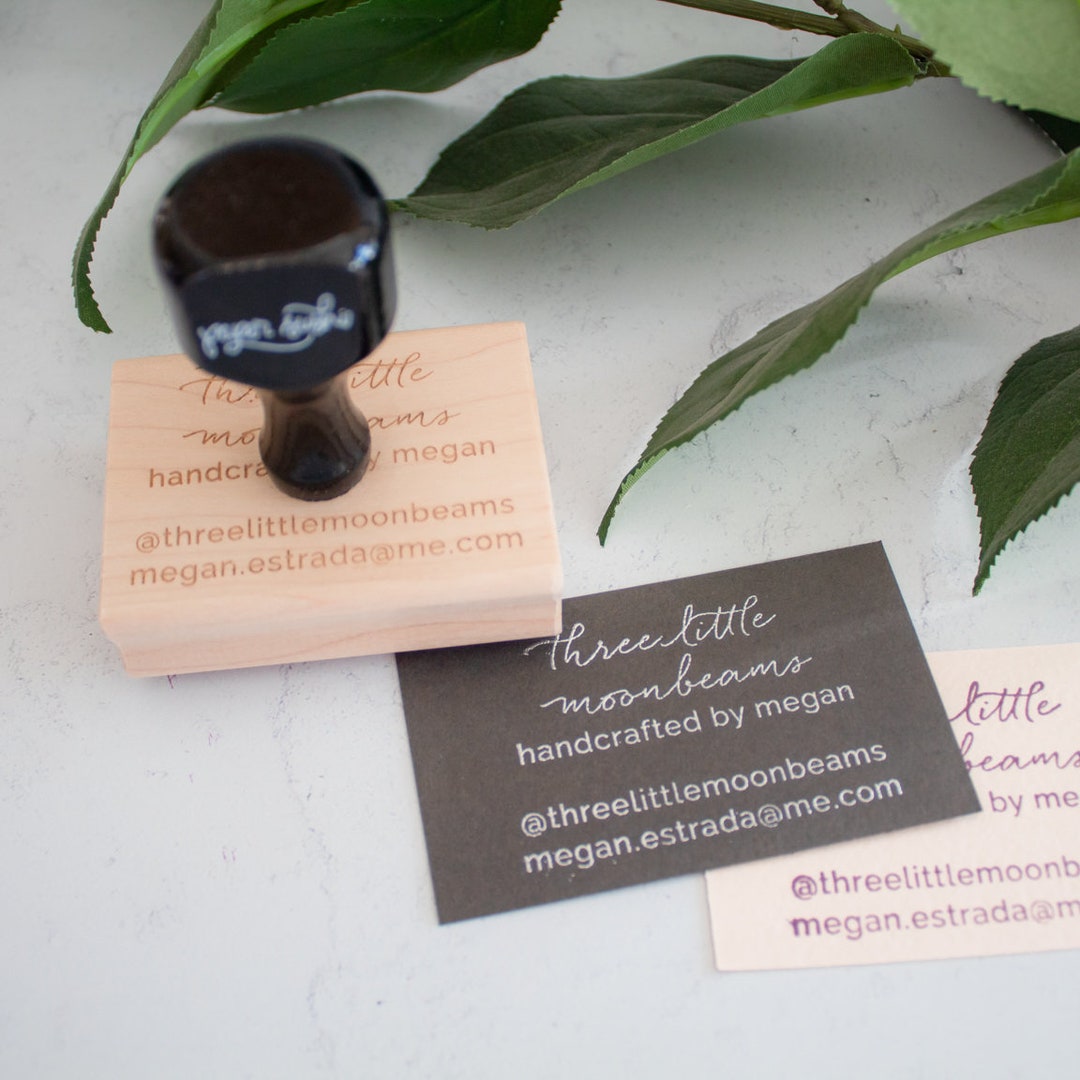 Personalized Business Card Stamp - Etsy