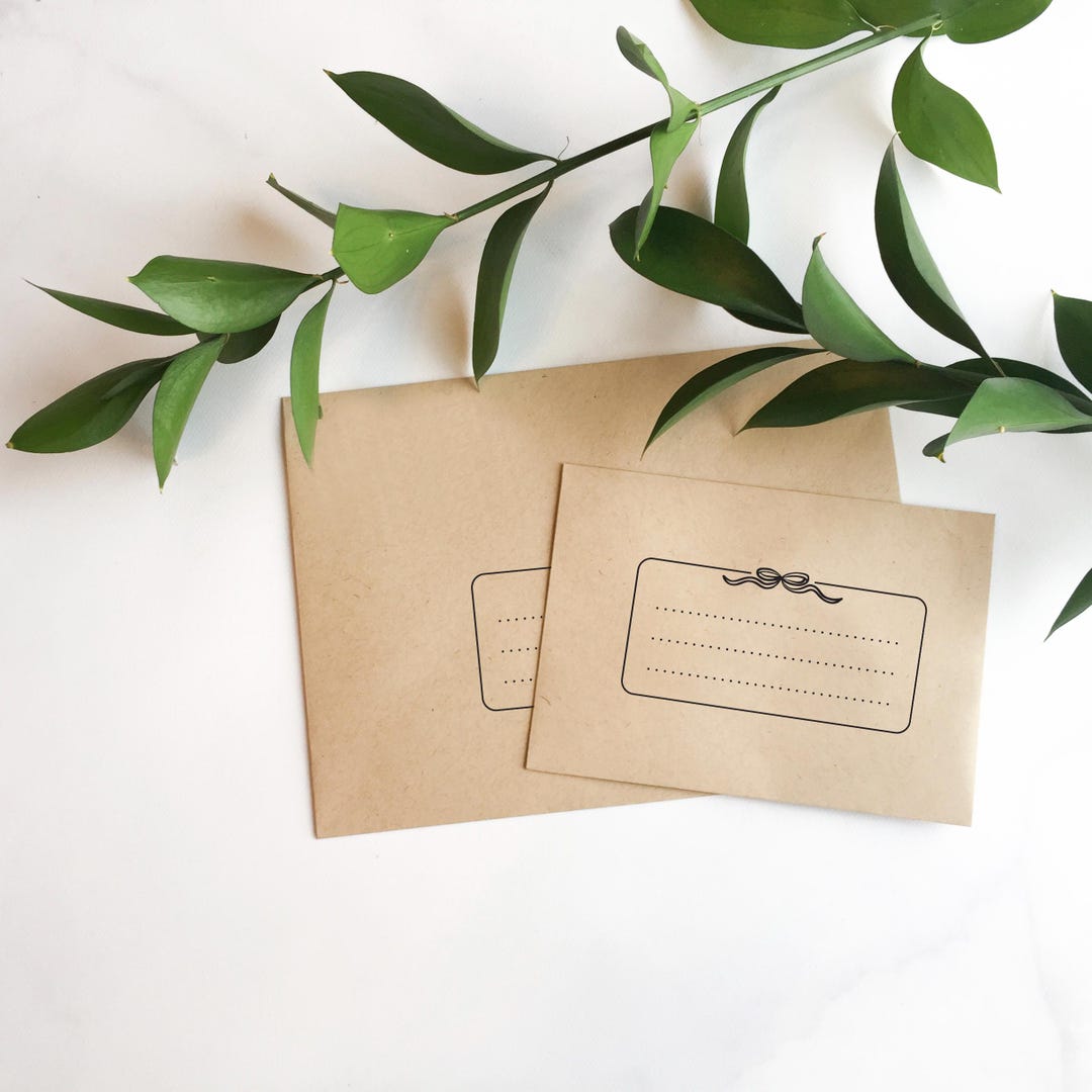 Bow Self-inking Envelope Addressing Stamp - Etsy