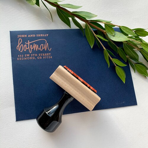Calligraphy Return Address Stamp Calligraphy Stamp - Etsy