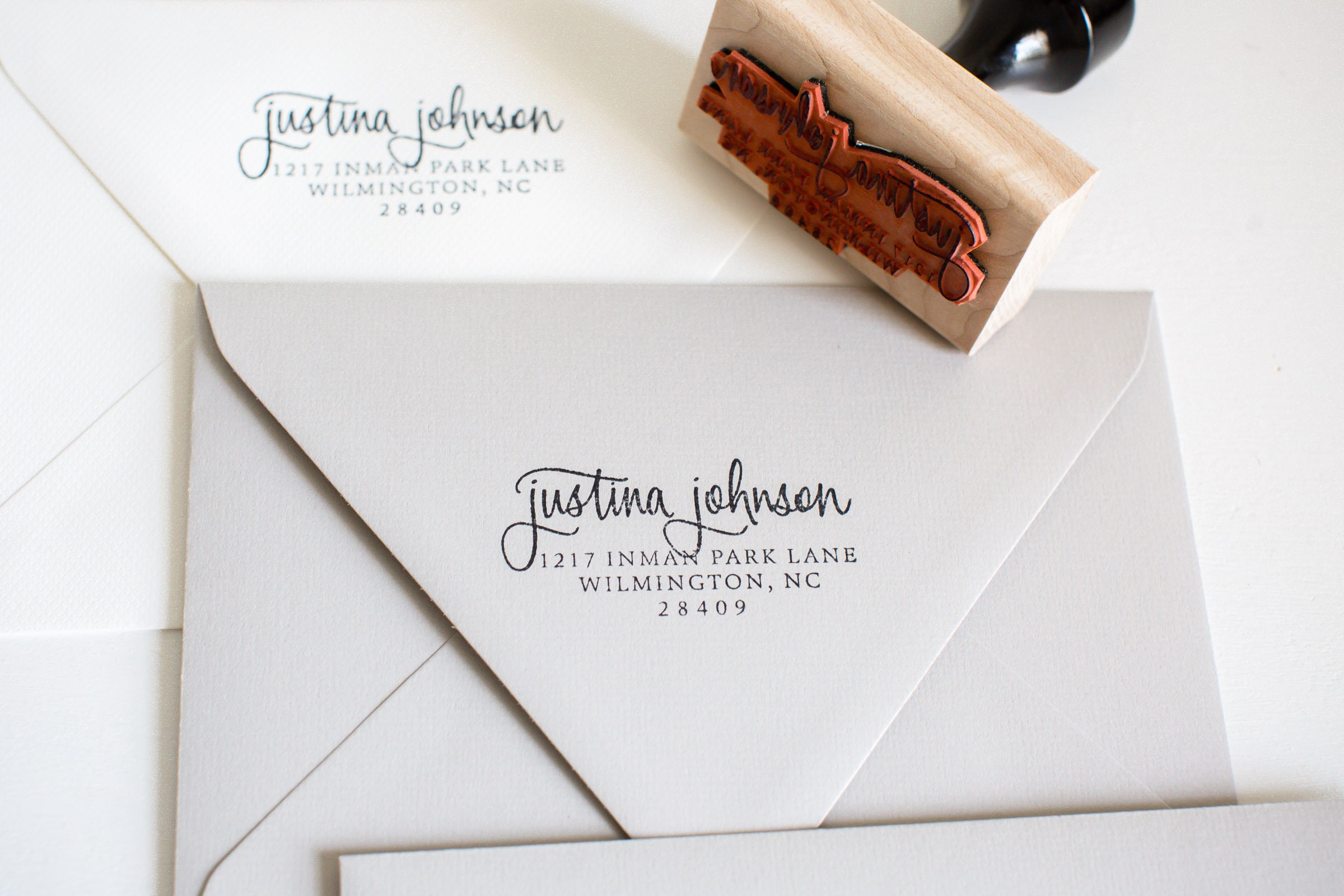 Custom Calligraphy Address Stamp - Etsy