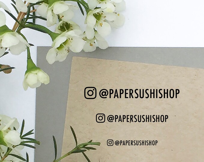 Branding Instagram Stamp - Custom Instagram Handle Stamp for Business ...