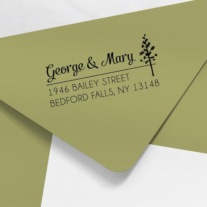 Return Address Tree Stamp - Etsy
