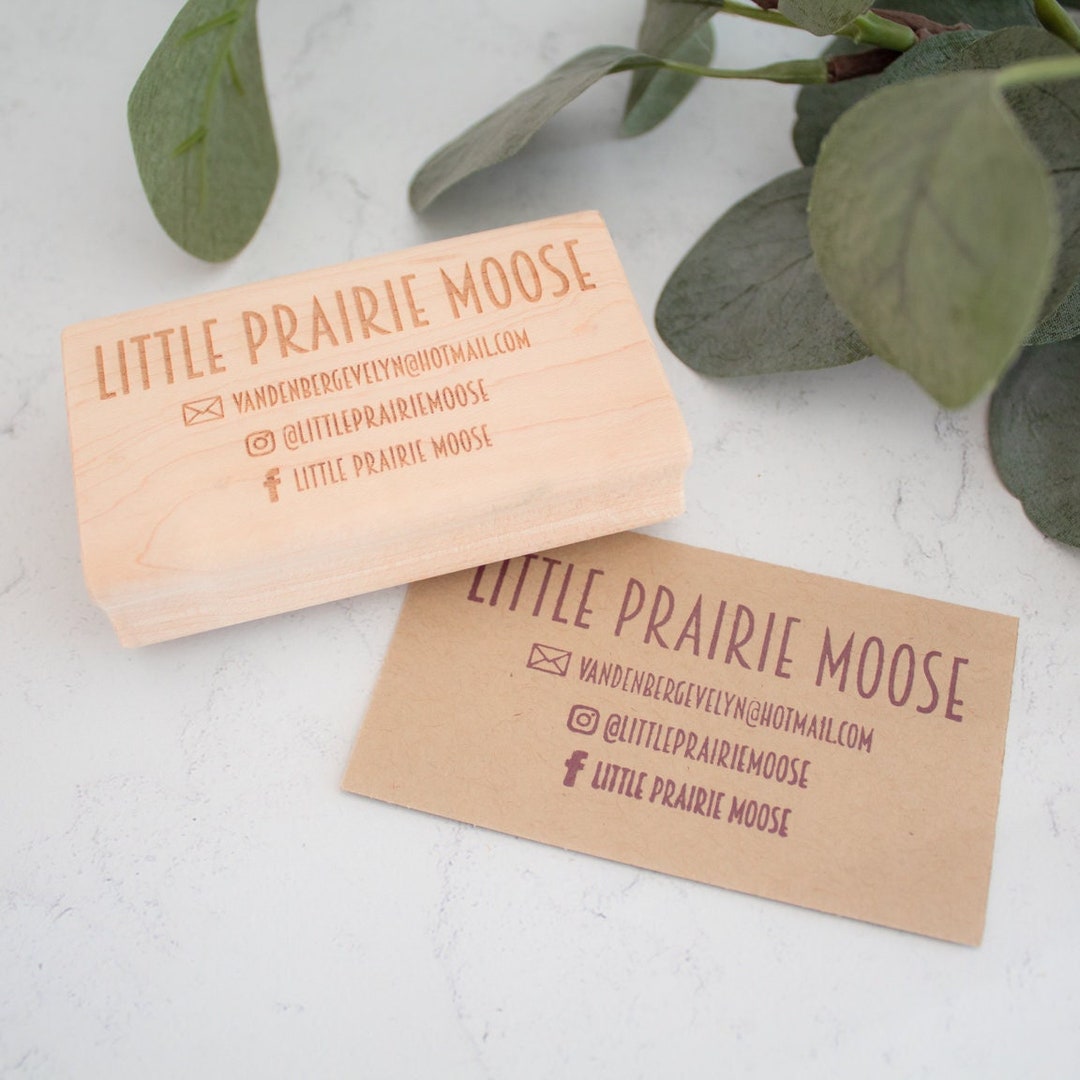 Personalized Business Card Stamp - Etsy