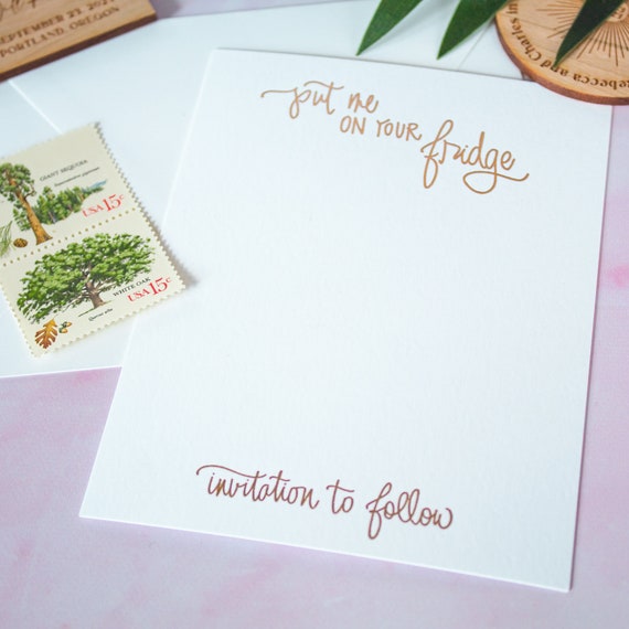 A2 Save the Date Magnet Backing Cards Put Me on Your Fridge - Etsy