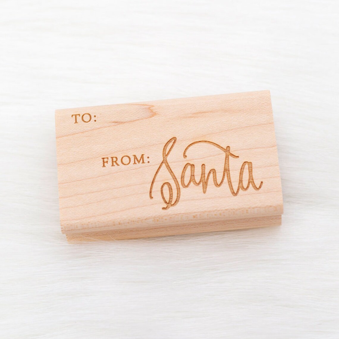 Santa Gift Tag Rubber Stamp | Etsy