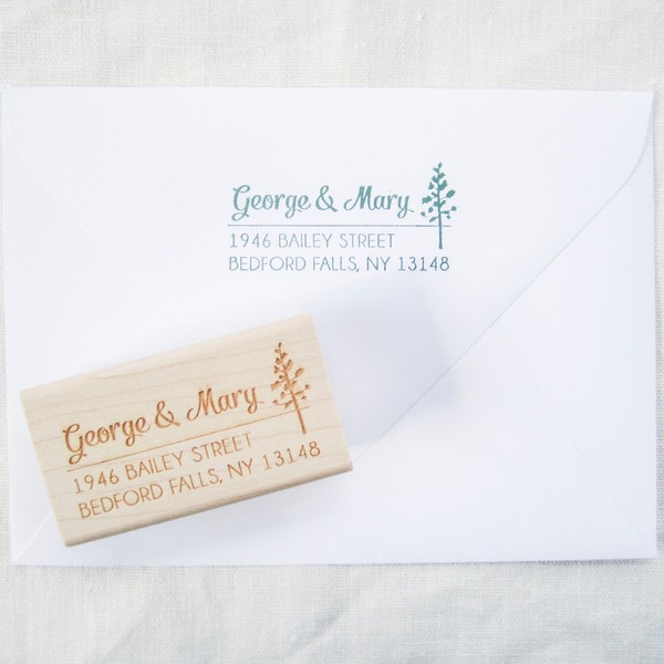 Return Address Tree Stamp - Etsy