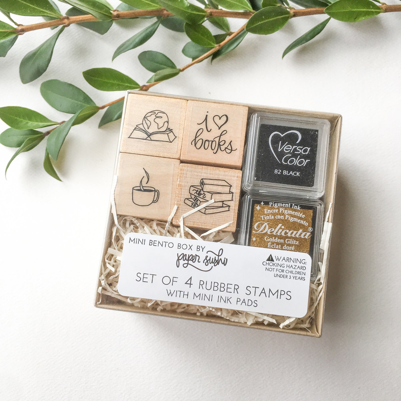 Bookworm Stamp Set Mini Book Stamps - Etsy