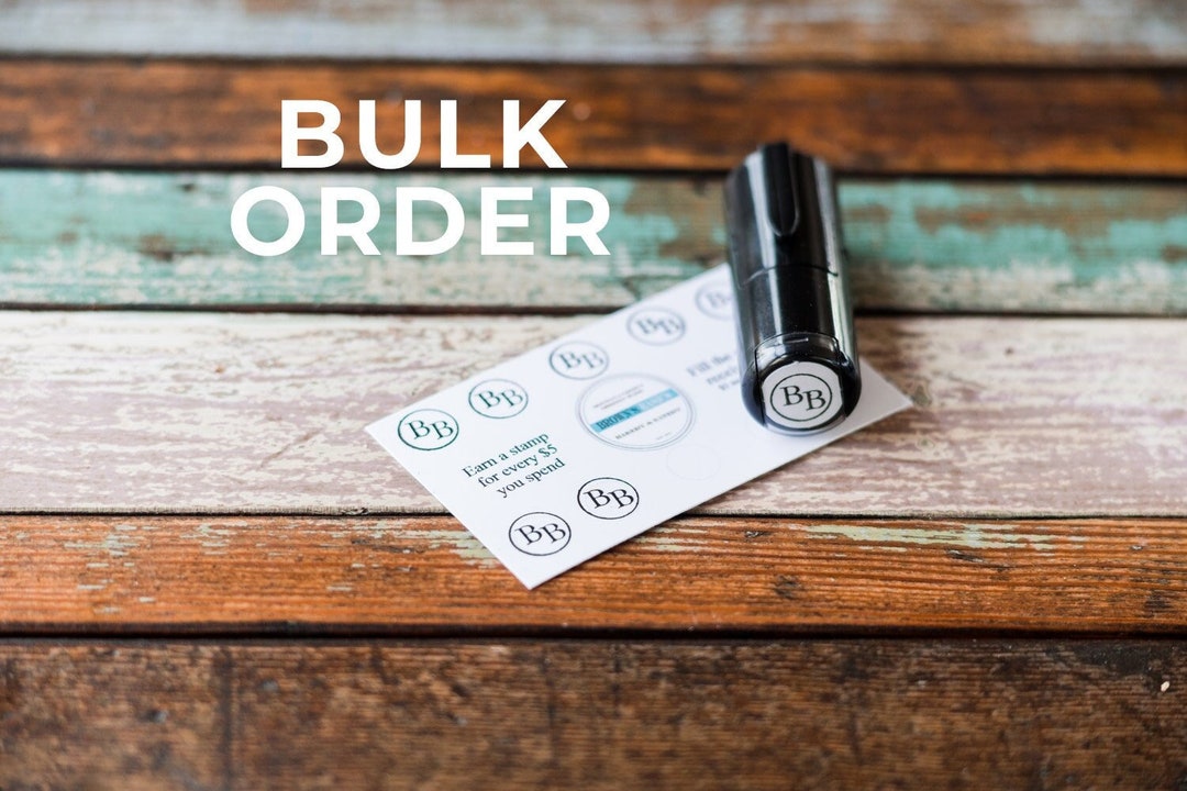 BULK Custom Round Loyalty Card Mini Self Inking Stamps - Etsy