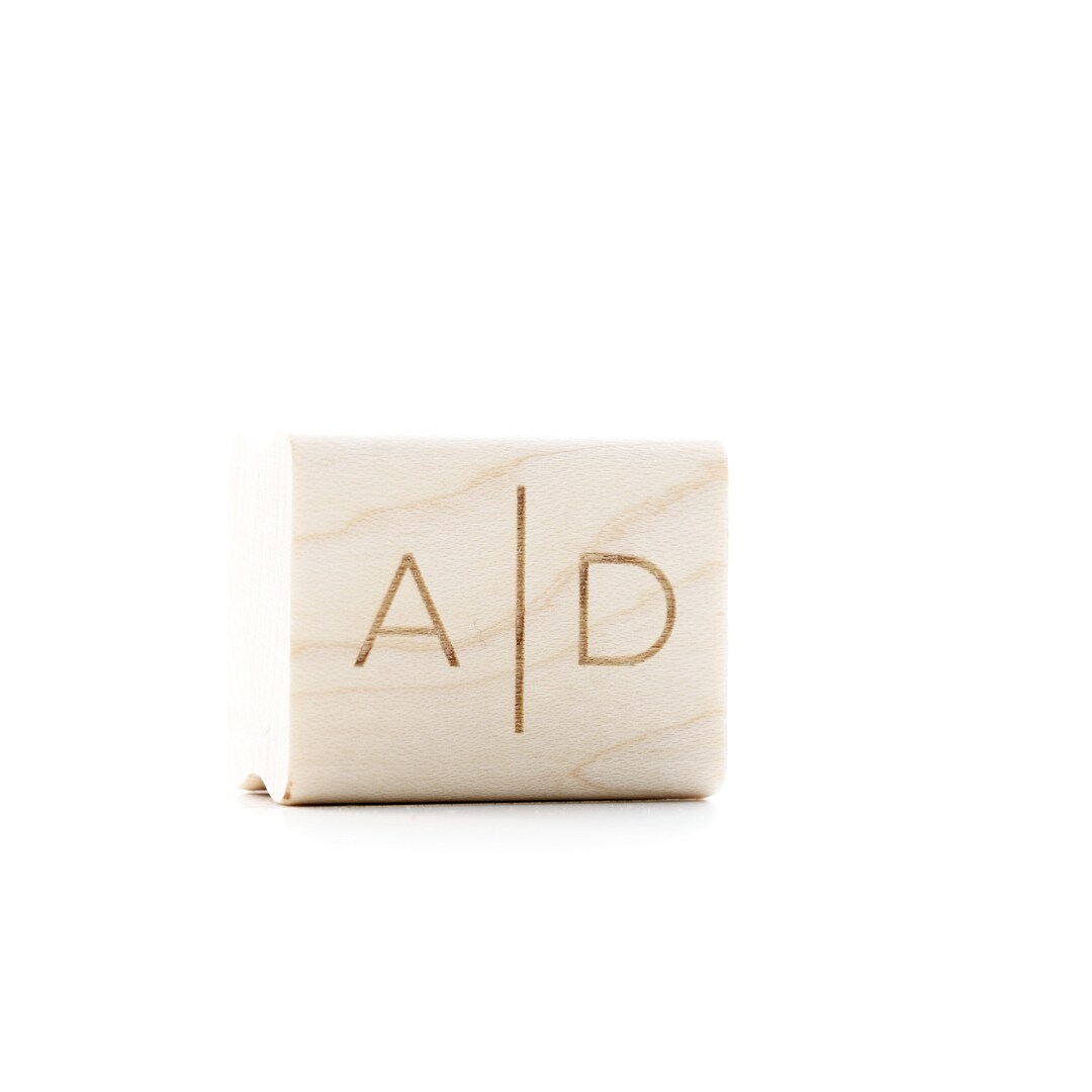 Personalized Monogram Rubber Stamp - Custom Minimalist Wedding Favor ...