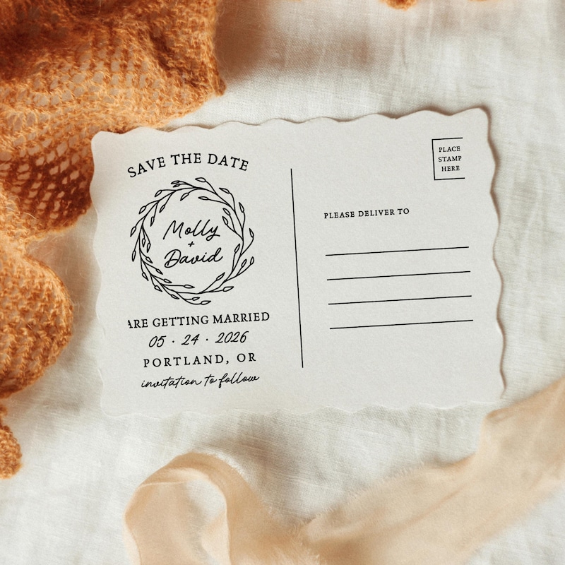 Save the Date Postcard - Etsy