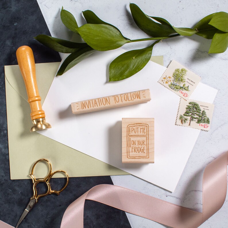 Put Me on Your Fridge Stamp Invitation to Follow Stamp - Etsy