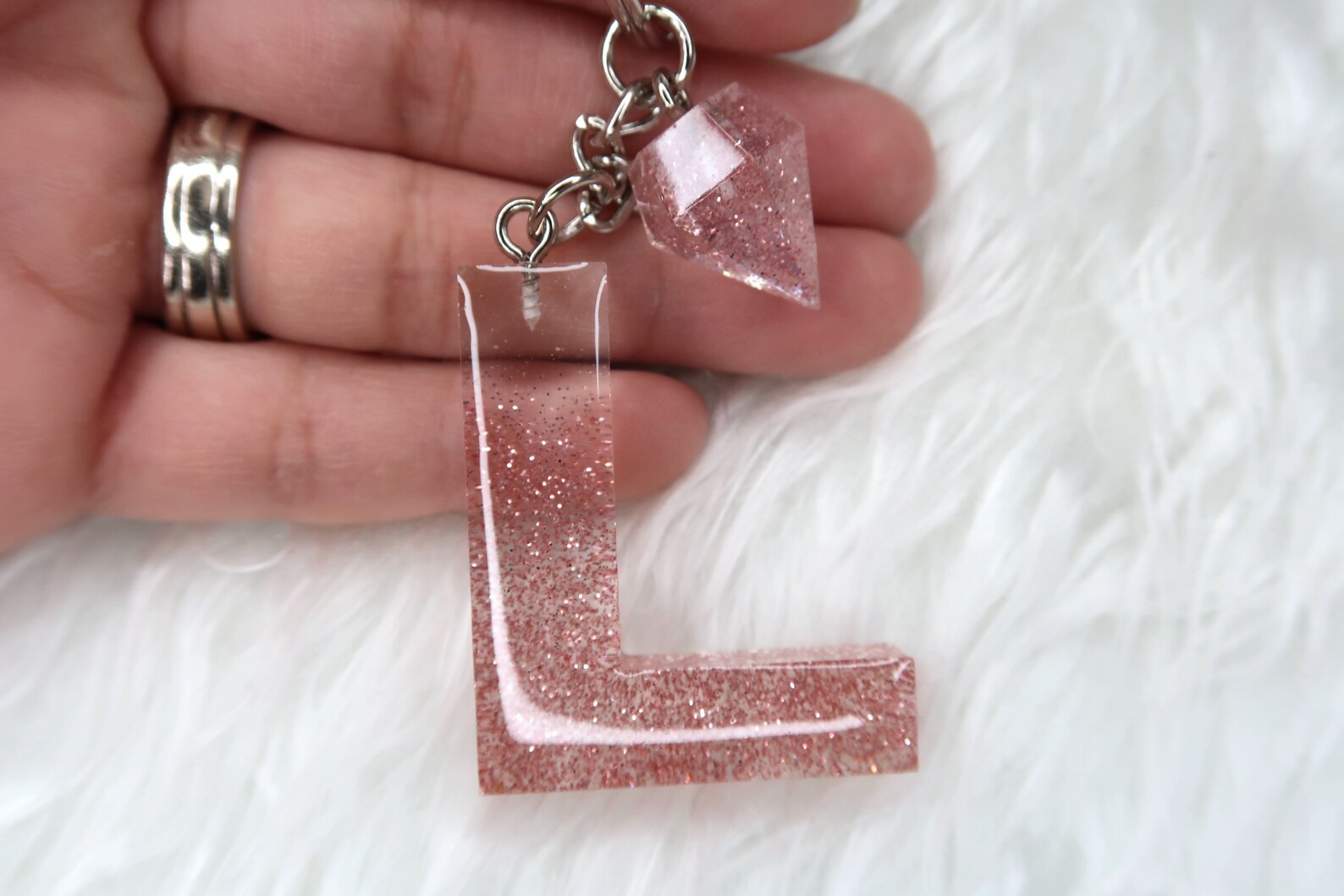 Letter L Keychain | Etsy
