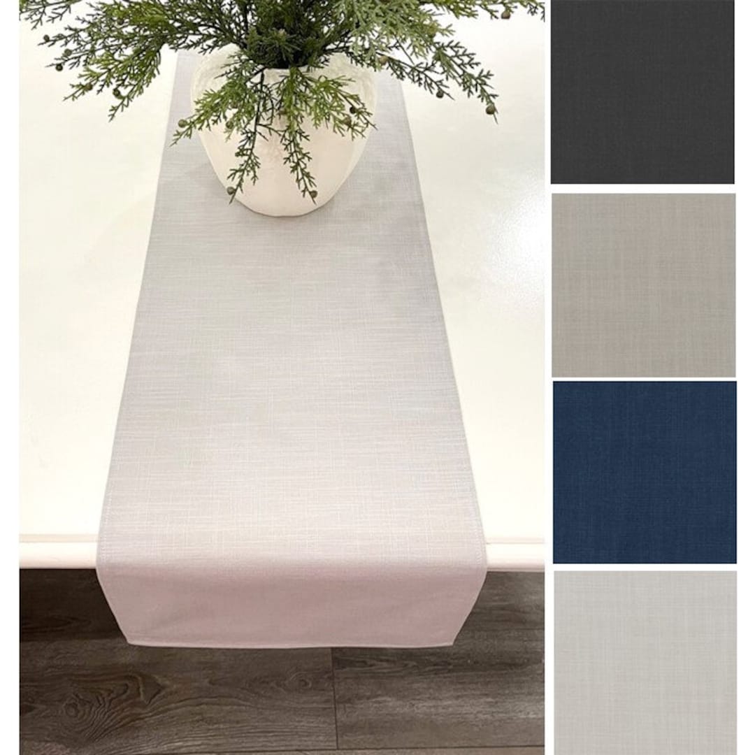 Custom Slub Table Runner, Linen Look Table Runner, Modern Farmhouse ...