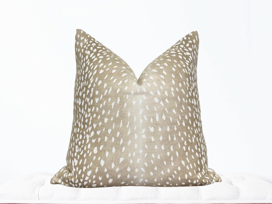 Beige Fawn Pillow Cover Antelope Throw Pillow Brown Modern Pillow Cover ...