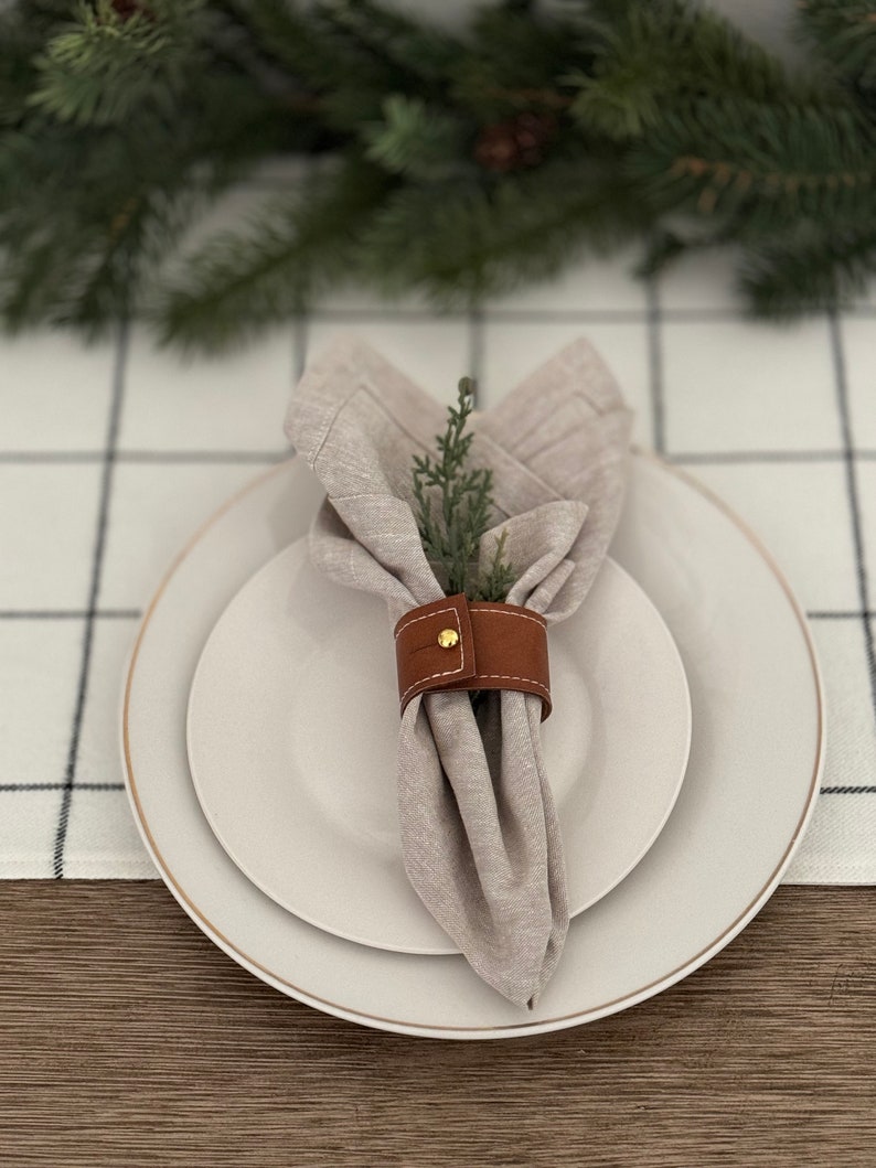 Tan Linen Napkins, Linen Modern Napkins, Set of 4 Cloth Napkins, Beige ...