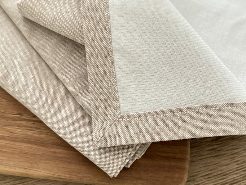 Tan Linen Napkins, Linen Modern Napkins, Set of 4 Cloth Napkins, Beige ...