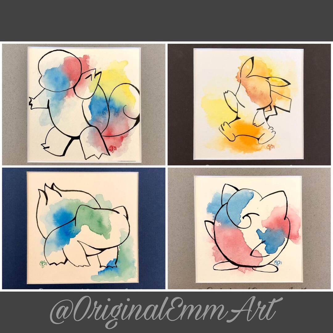 Pokémon Watercolor - Etsy