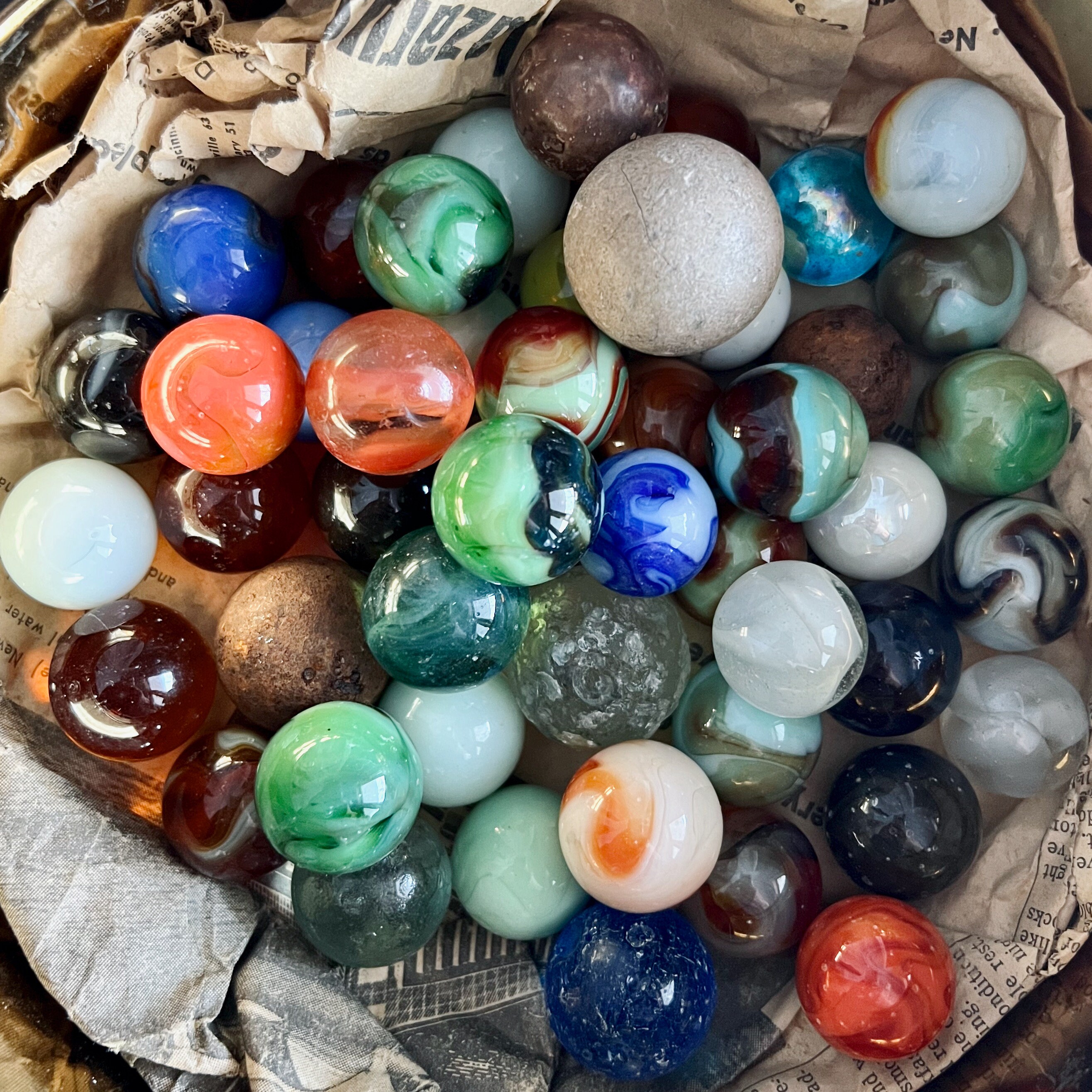 Antique and Vintage Marbles, Shooter and Jumbo Marbles, Target Marbles ...