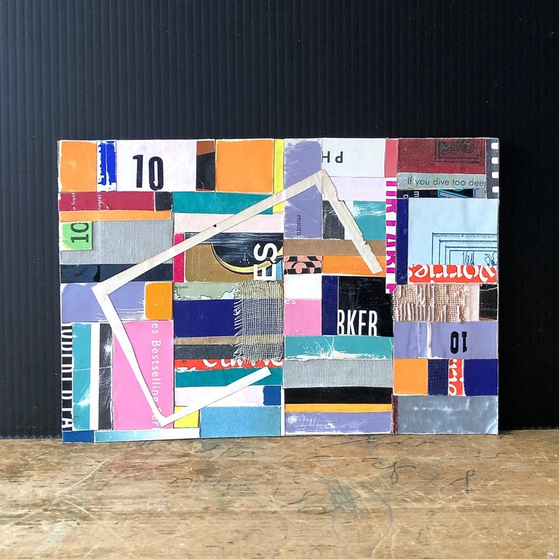 Paper Collage Wall Art - Etsy