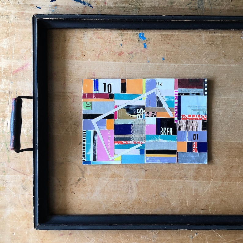 Abstract Paper Collage, Art Collage, Vintage Book Collage, Found Papers ...