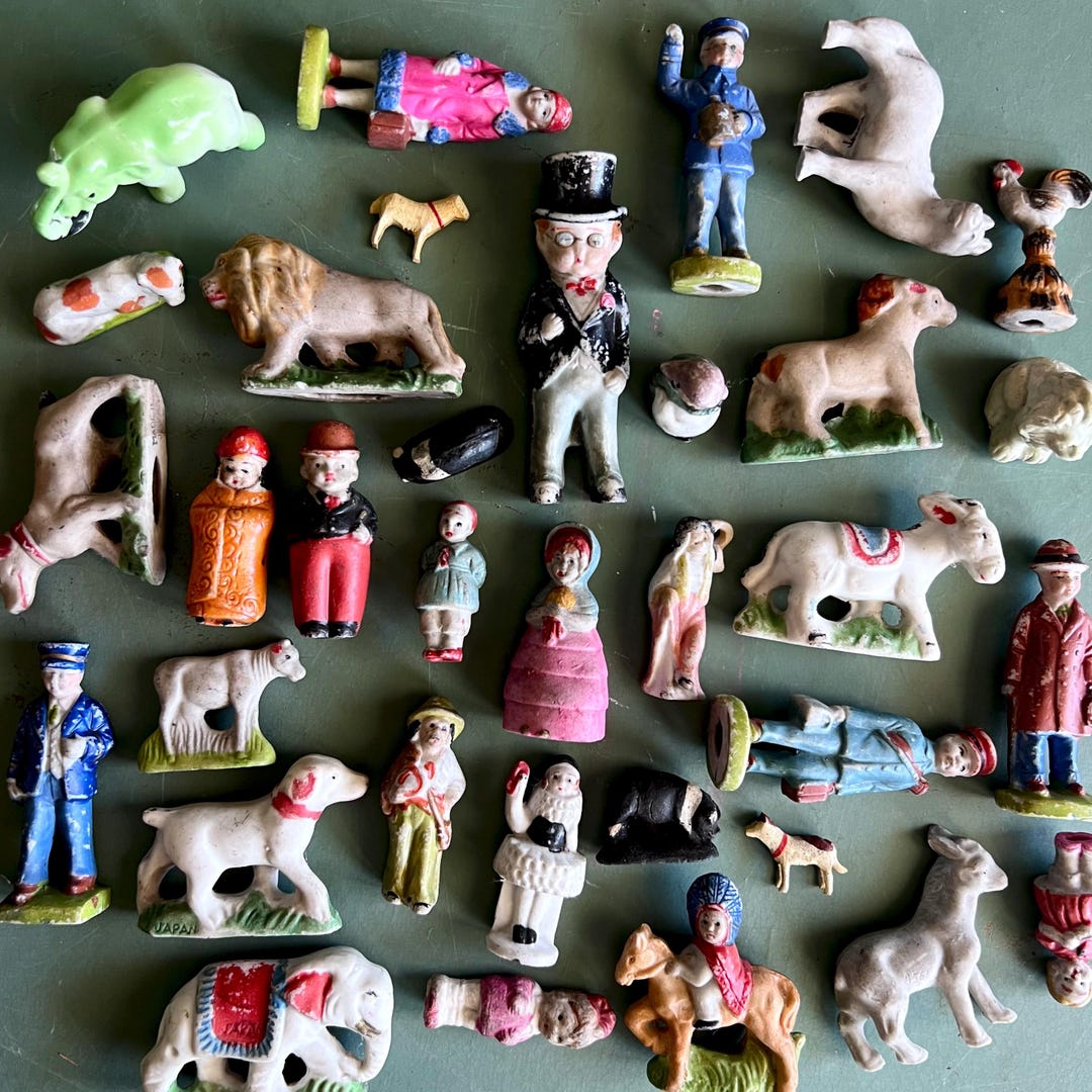 Vintage Japan Miniature Porcelain Figure Collection, Circus and Farm ...