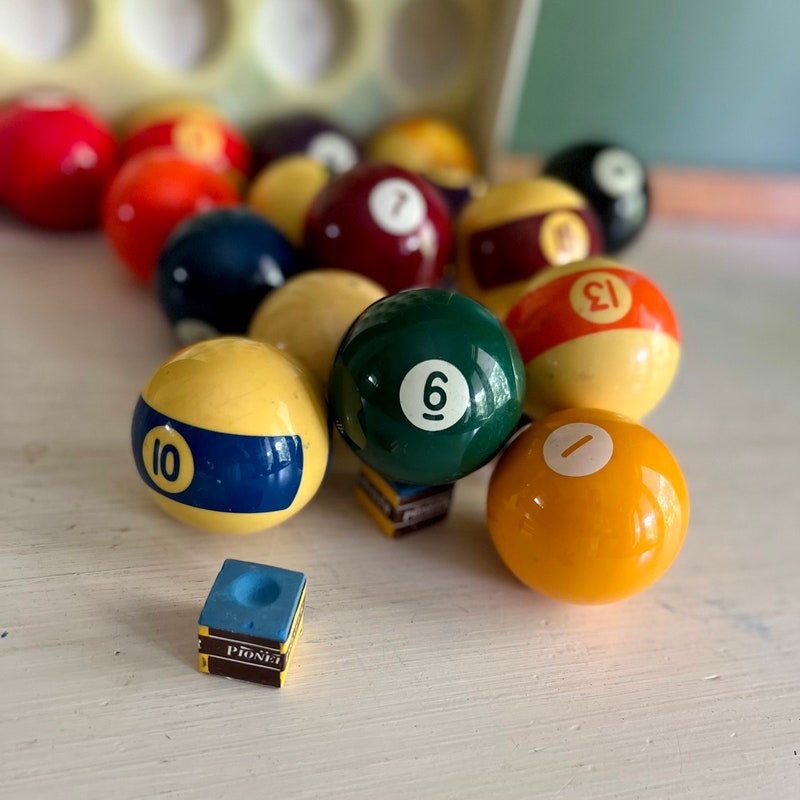Vintage Pool Balls - Etsy