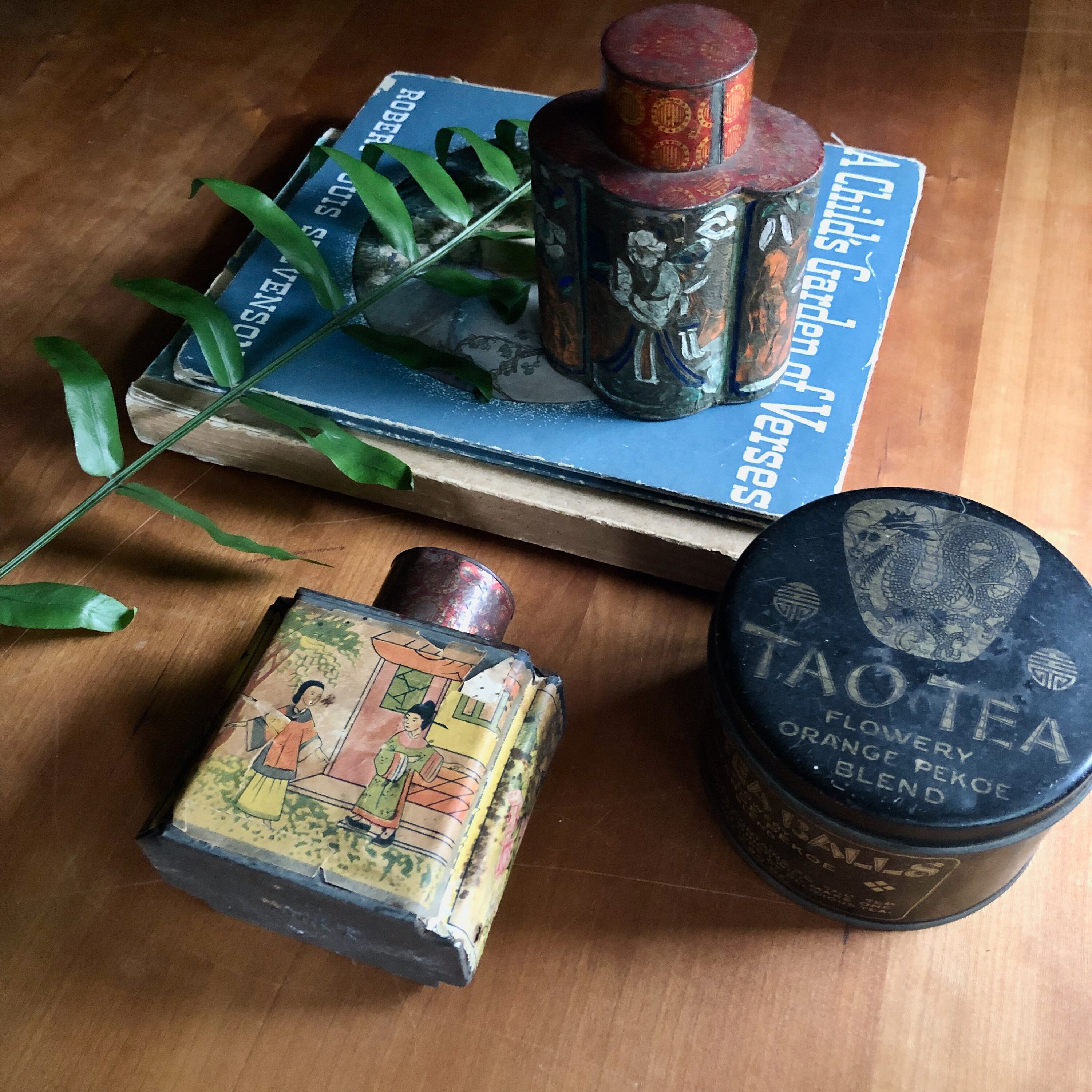 Vintage Tea Tins, Antique Tins, Tea Leaves, Tack Kee & Co, Vintage Tea ...
