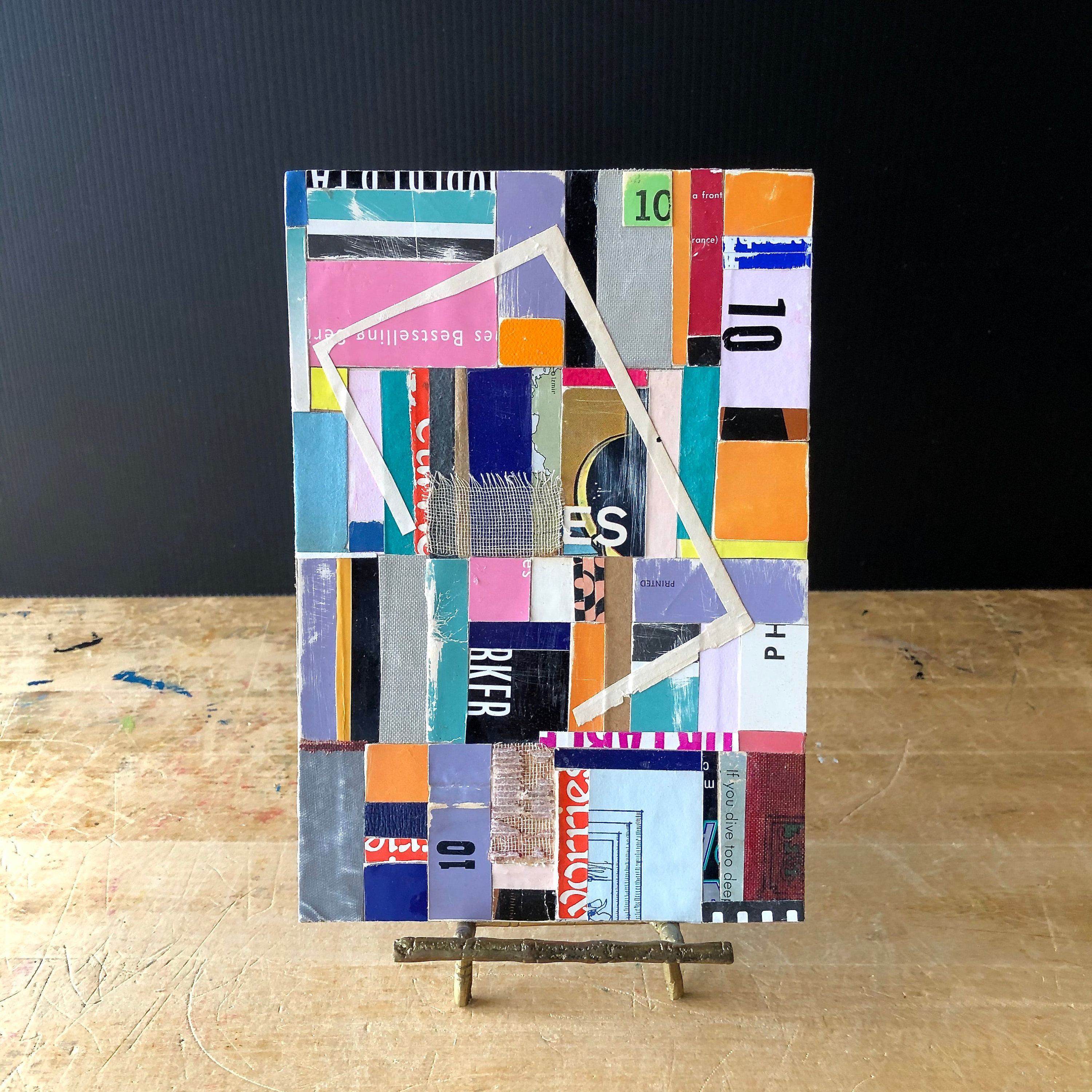 Abstract Paper Collage, Art Collage, Vintage Book Collage, Found Papers ...