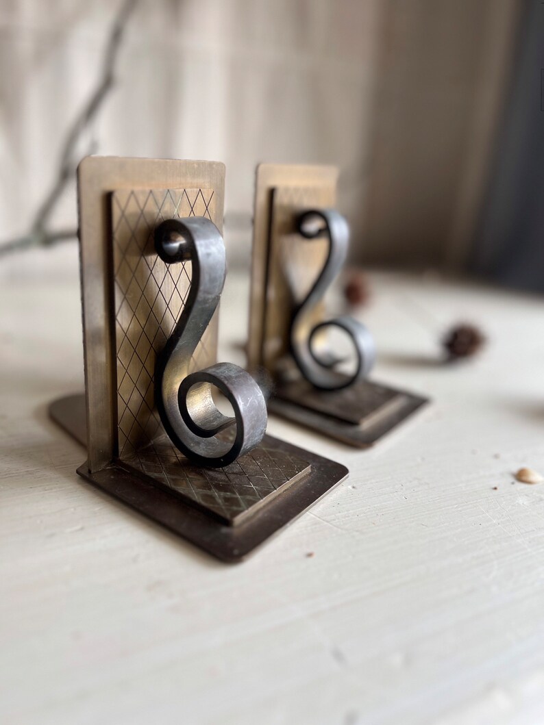Mid Century Brass Bookends, Made in Switzerland, Swiss Decor, Vintage ...