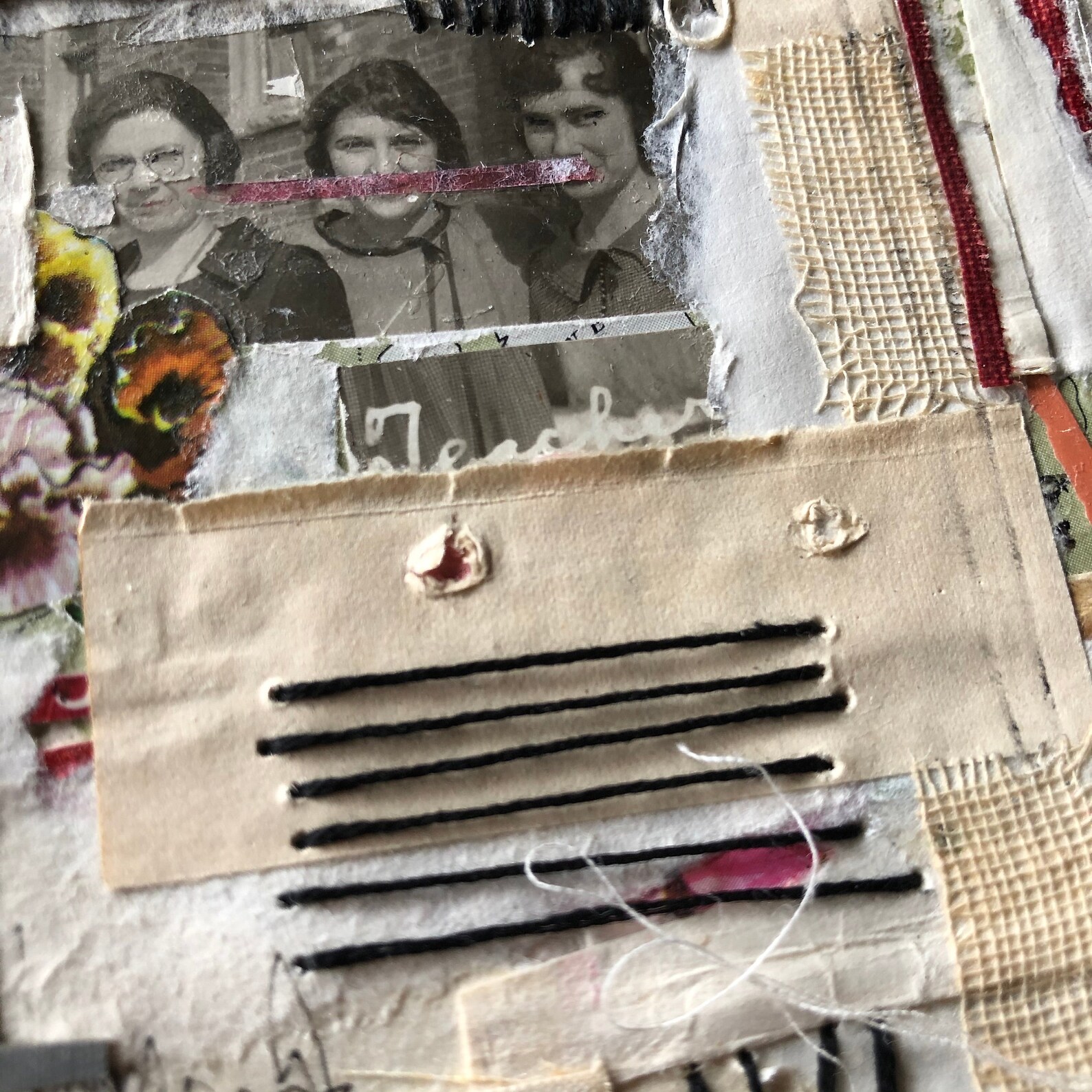 Vintage Paper Collage Art: 'teachers' Mixed Media, Framed - Etsy