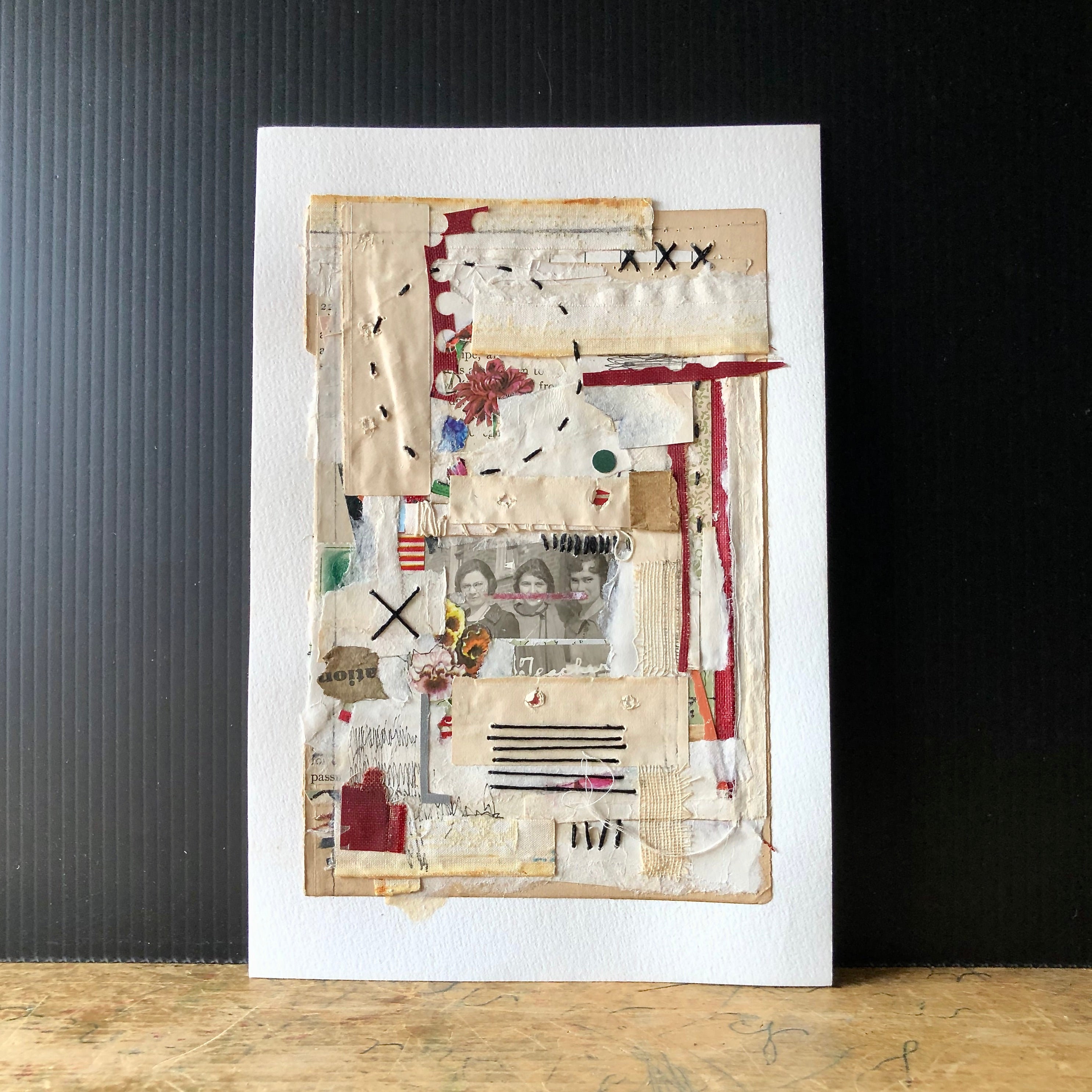 Vintage Paper Collage Art: 'teachers' Mixed Media, Framed - Etsy