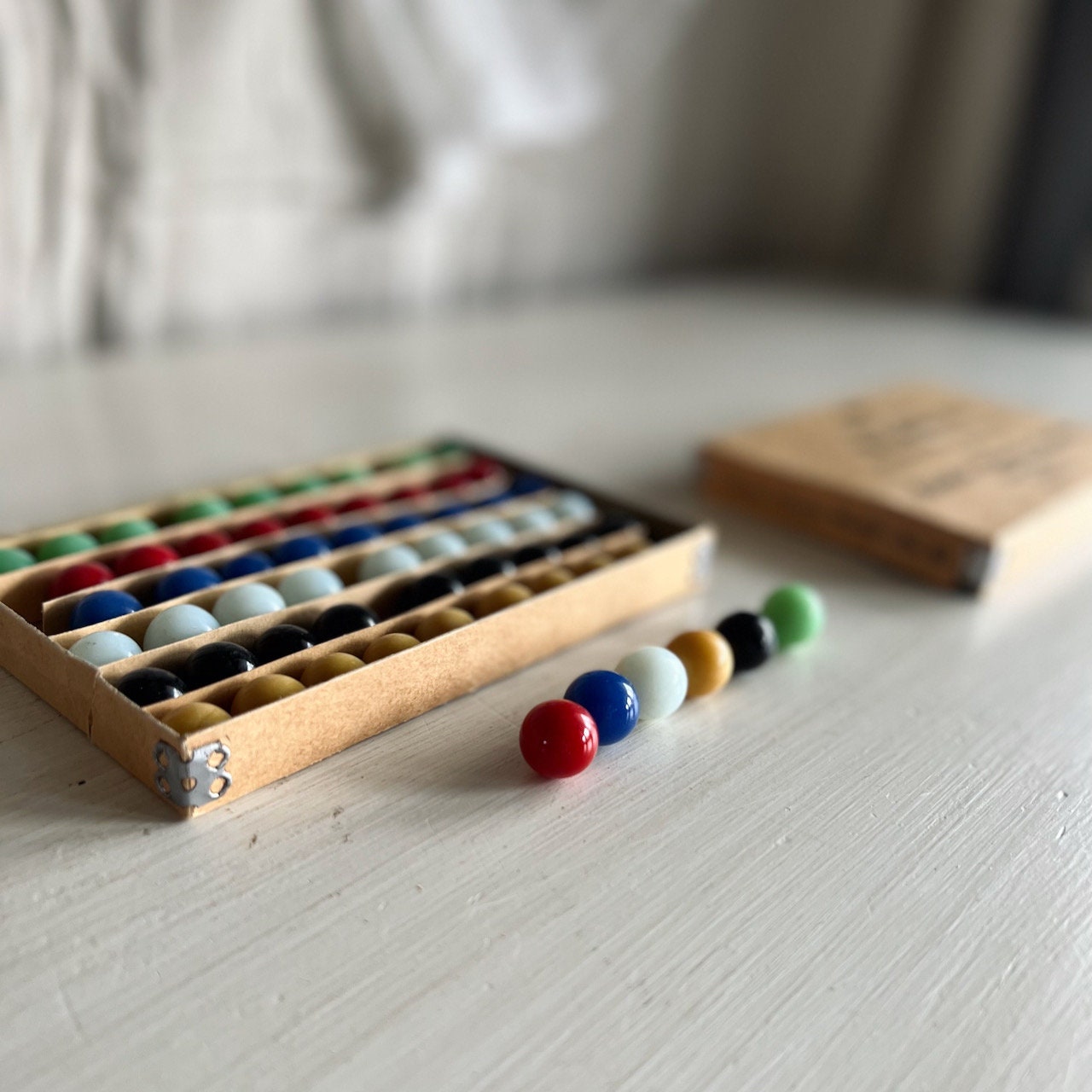 Box of 60 Game Marbles by Berry Pink, 1930s Marbles, Original Boxed ...