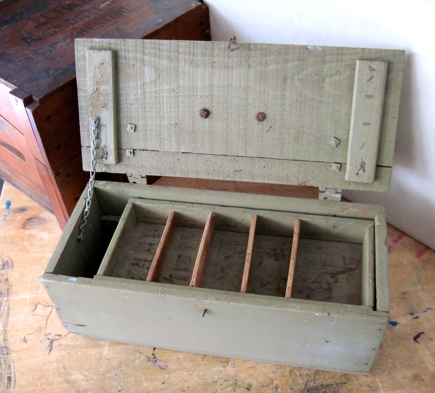 Mosaic Box Broken China Mosaic Antique Vintage Tool Box - Etsy