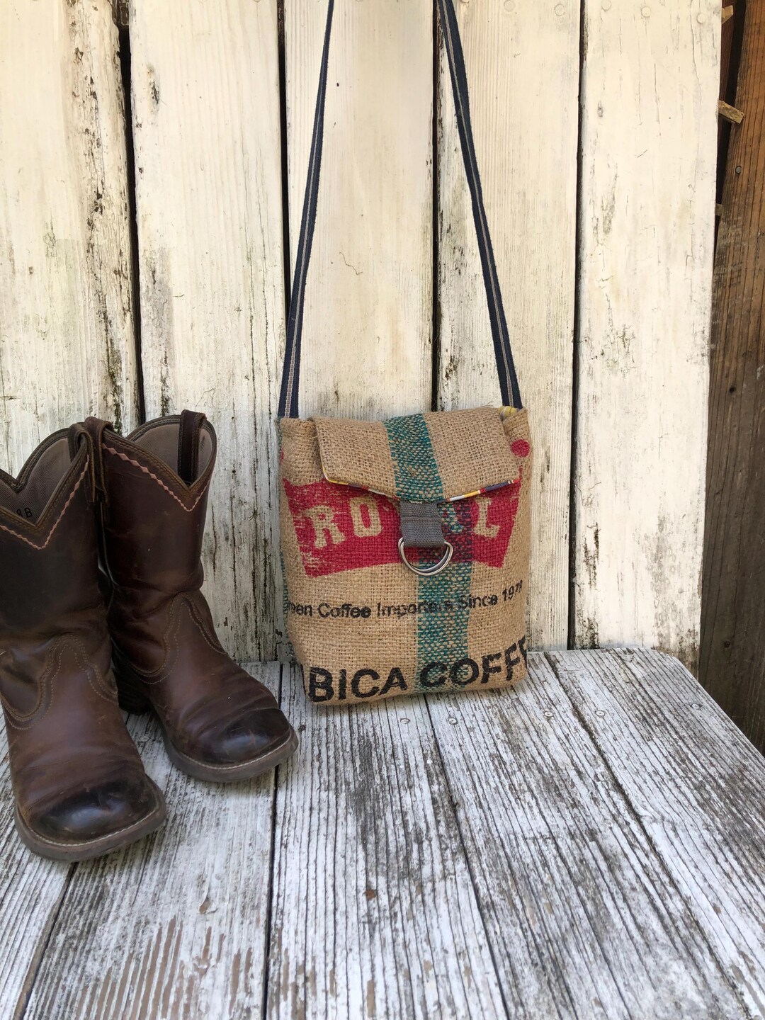 Crossbody Coffee Purse. Recycled Coffee Messenger Bag. Coffee Market ...