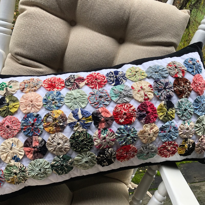 Yo Yo Pillow - Etsy