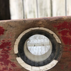 Antique Wood Level. Mayes Vintage Red Painted Level. Man Cave Decor ...