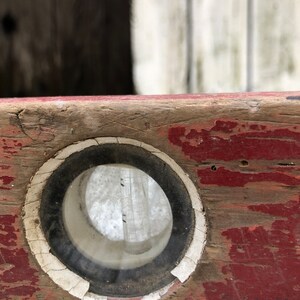 Antique Wood Level. Mayes Vintage Red Painted Level. Man Cave Decor ...