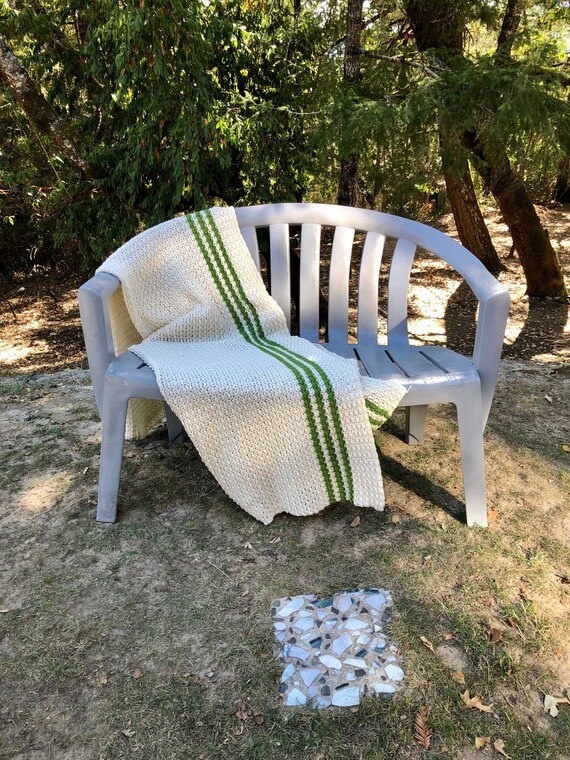 Afghans Couch throw Arm chair throw Vintage Minimalist crochet throw ...