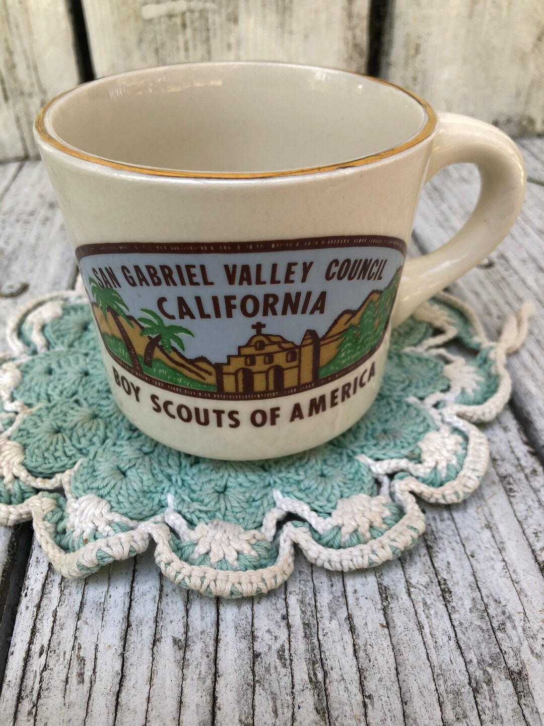 Vintage Boy Scouts of America Mug. San Gabriel Valley Council - Etsy