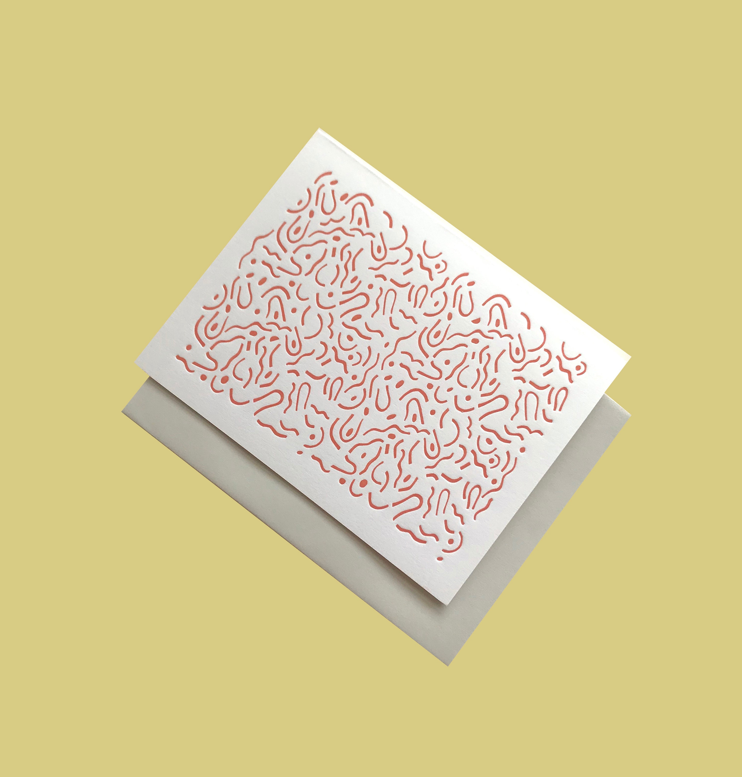 Pink Squiggle Card | Etsy