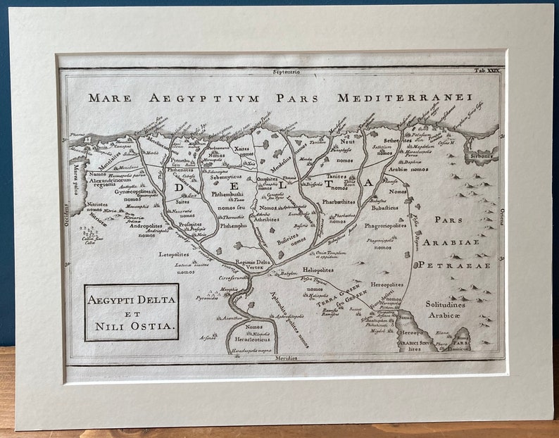 Antique George III Map of aegypti Delta Et Nili Ostia by Samuel ...