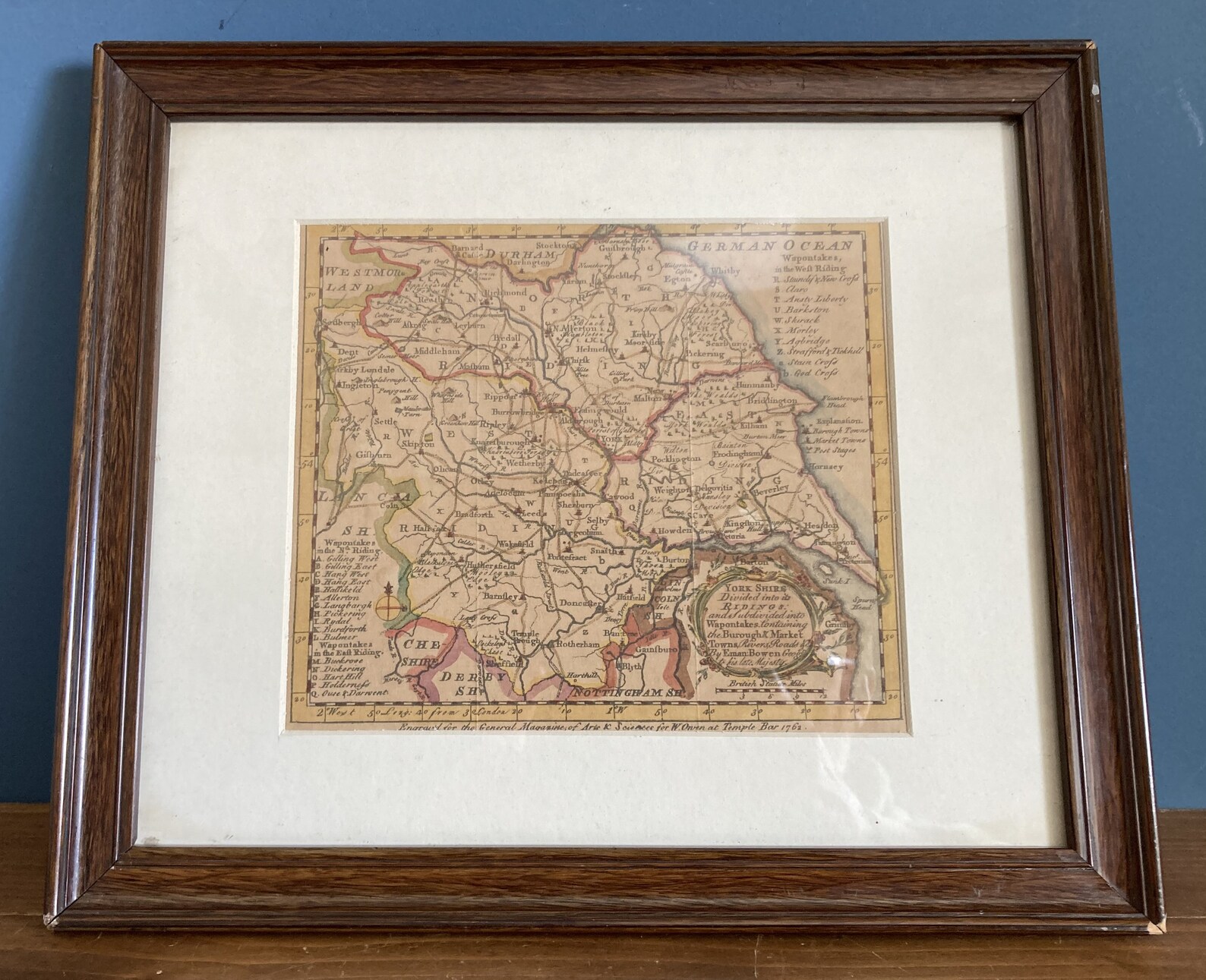 Antique Framed George III County Map of Yorkshire by E Bowen - Etsy UK