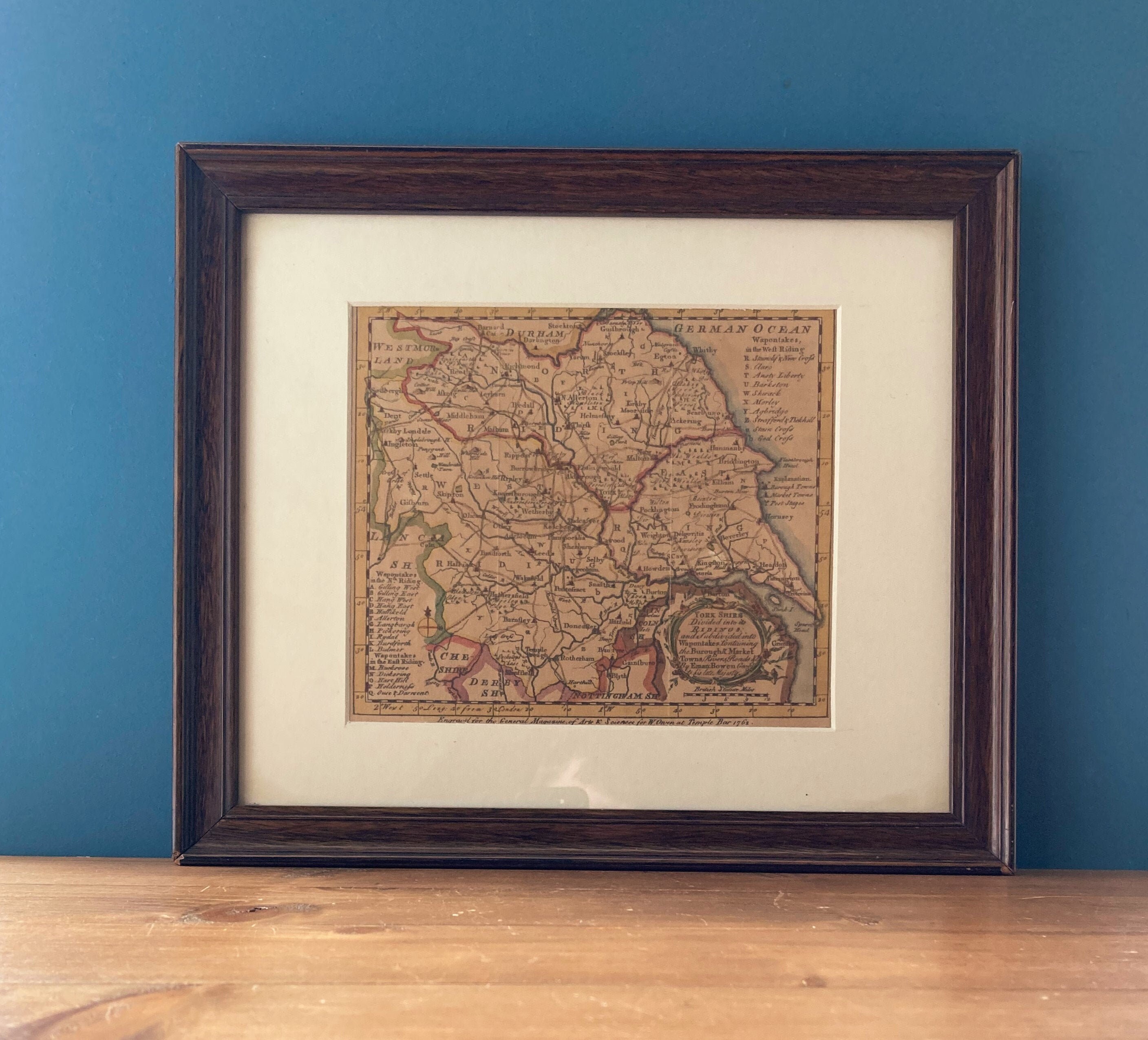 Antique Framed George III County Map of Yorkshire by E Bowen - Etsy UK