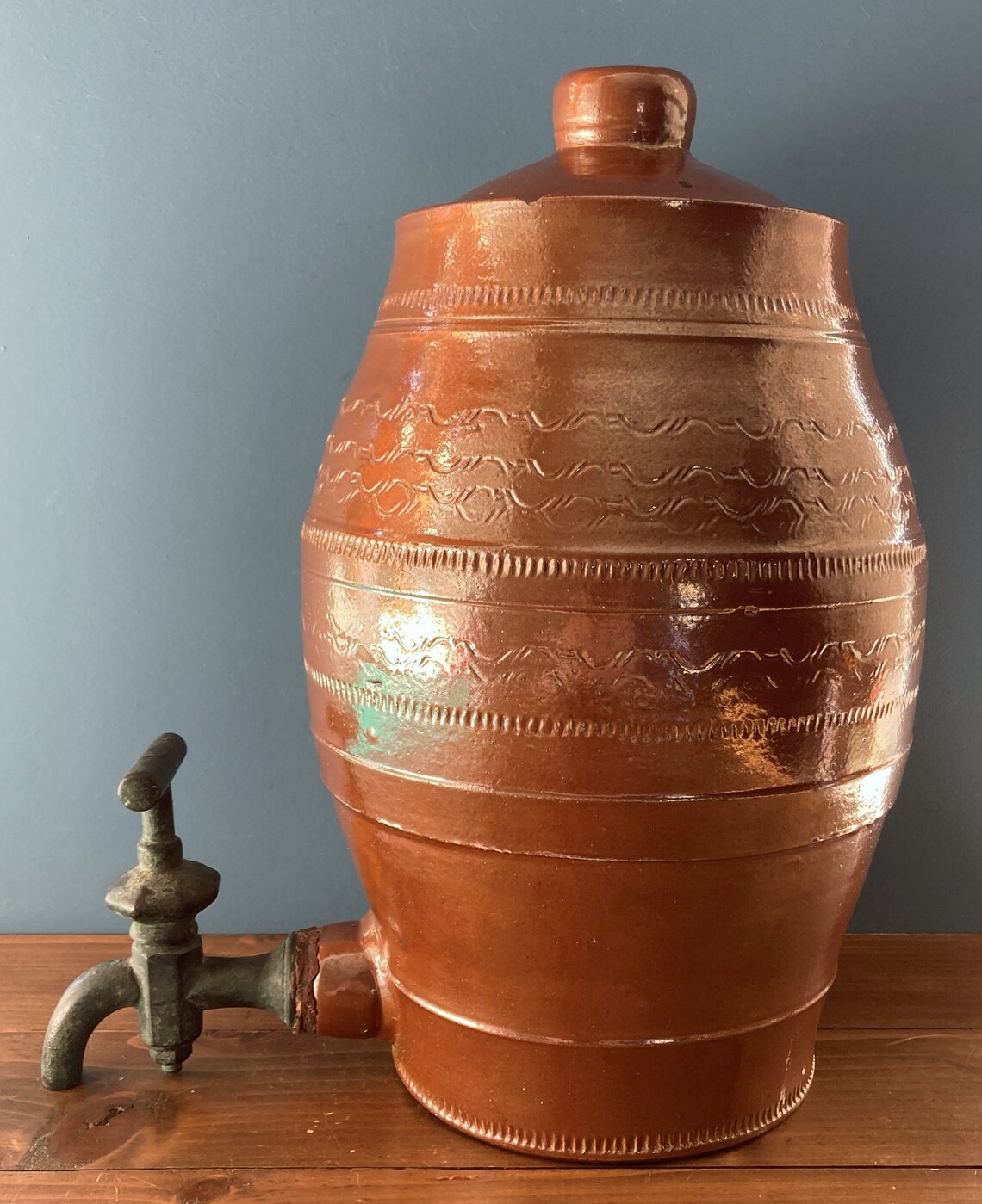 Antique Victorian 10 Pint Salt Glazed Barrel With Brass Tap. - Etsy UK