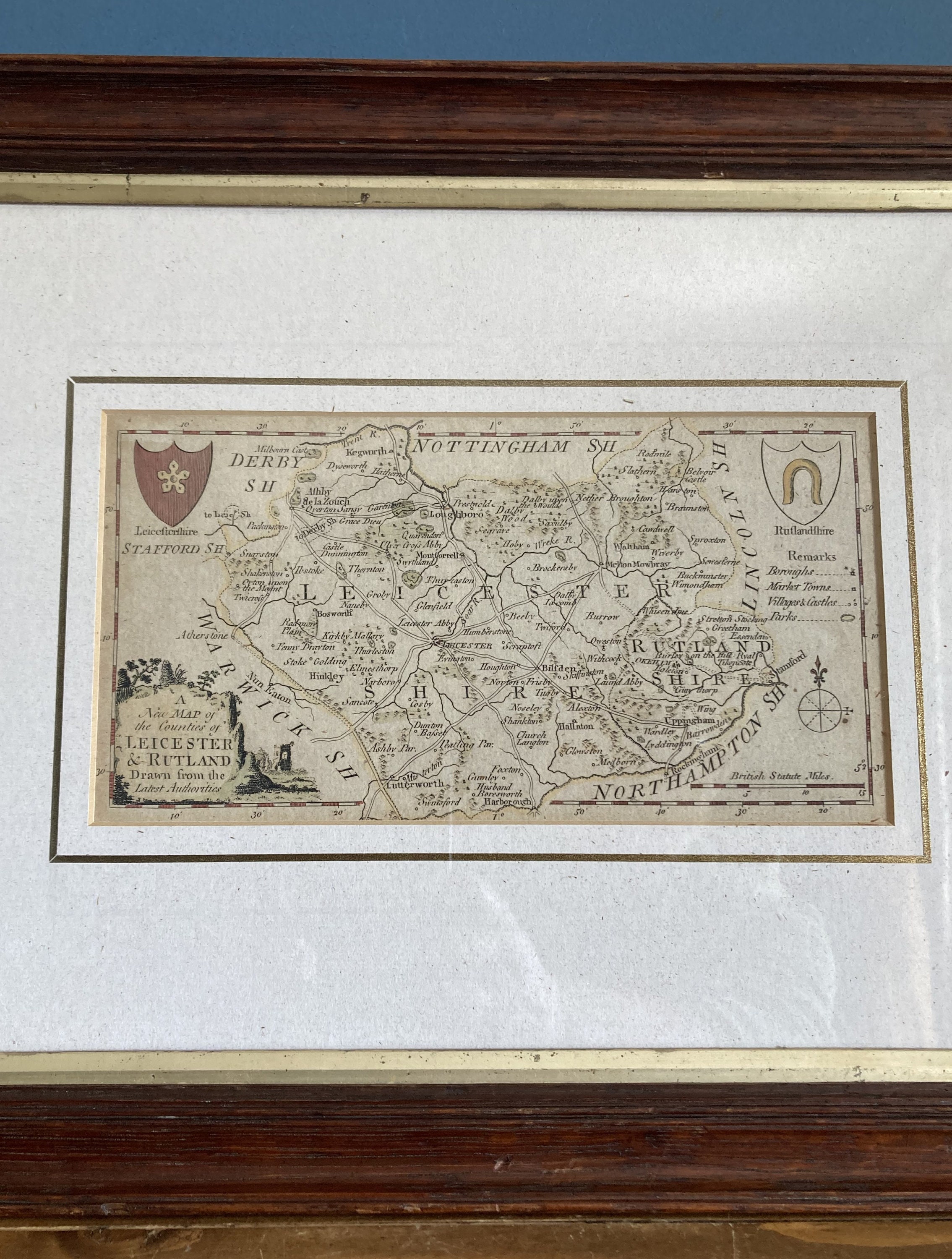 Antique Framed George III County Map of Leicestershire & - Etsy UK