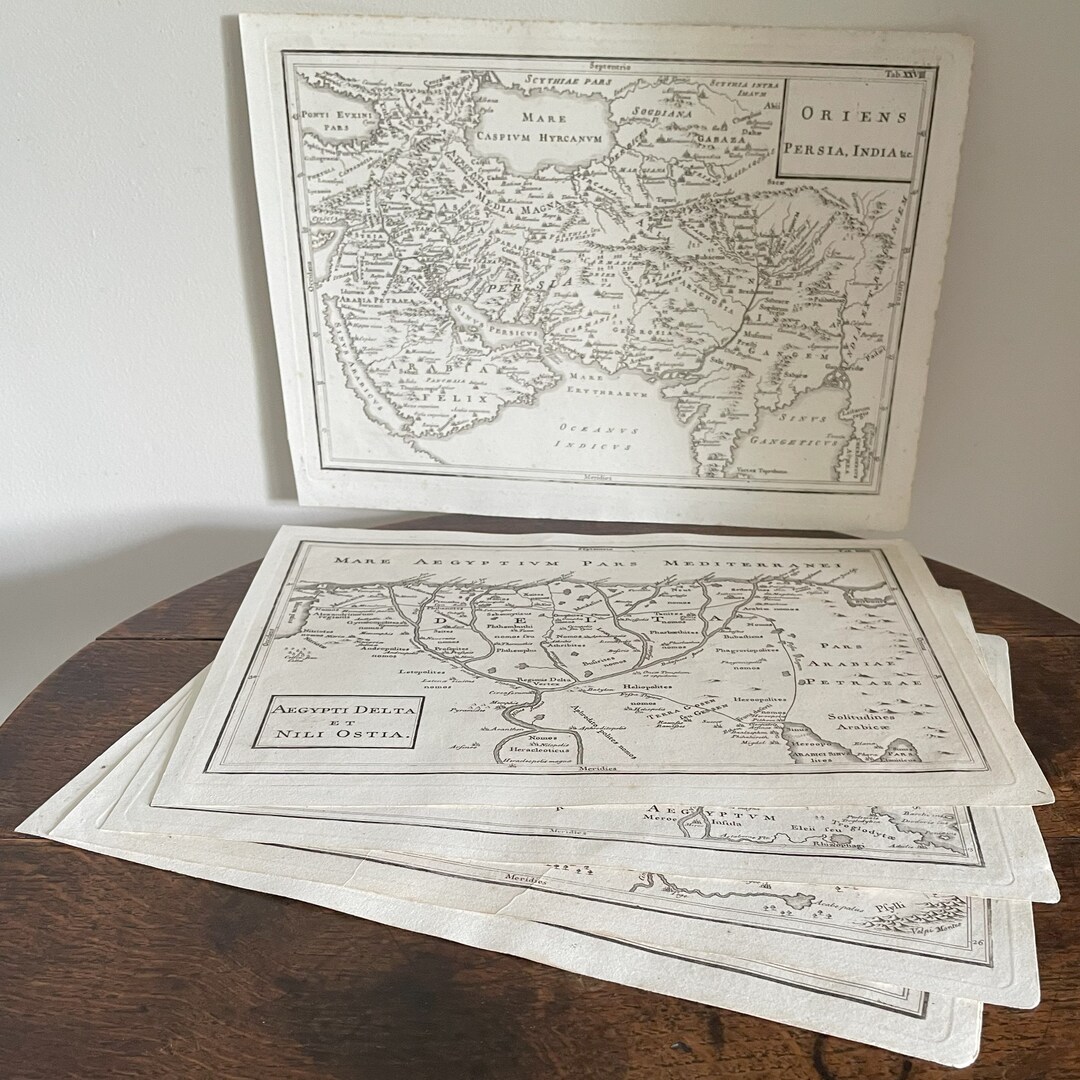 Six Antique George III Maps From "geographica Antiqua" After Cellarius ...