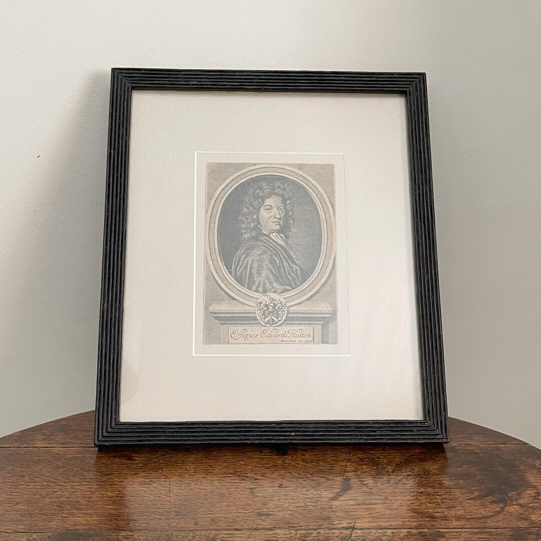 Antique William III Line Engraving of Edward Hatton by Robert White in ...